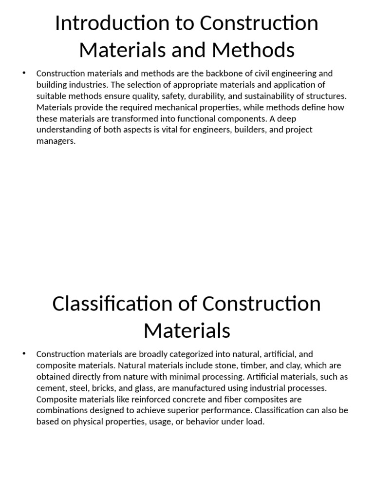 Construction Materials and Methods Guide | PDF | Concrete | Cement