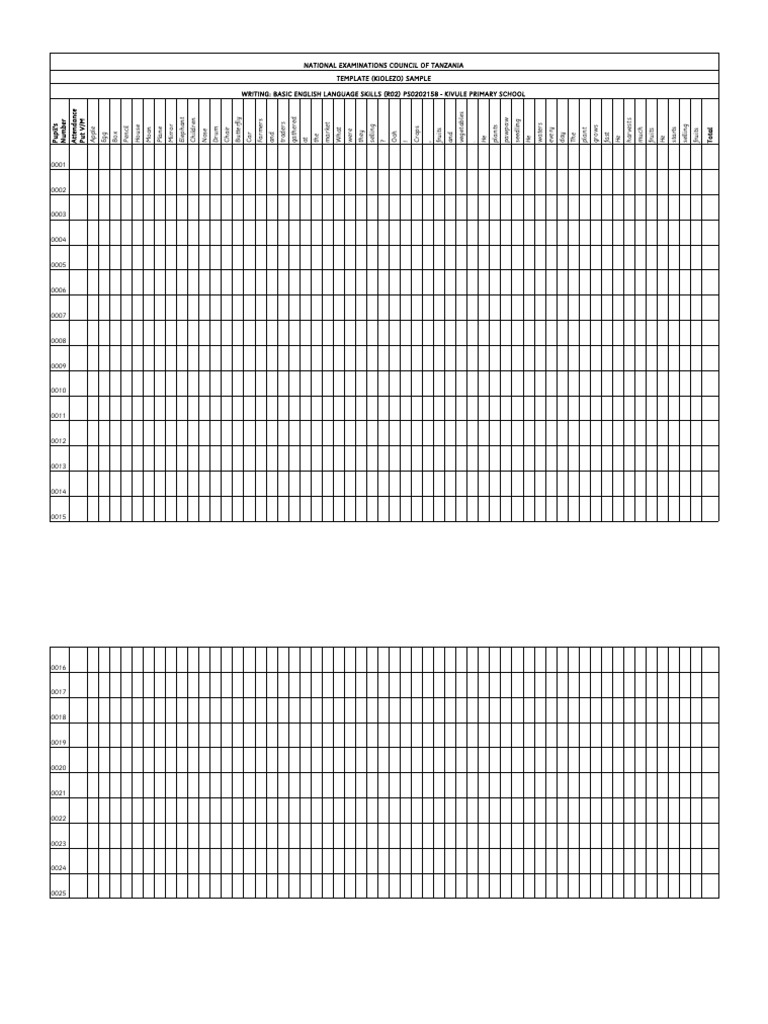 R02e Writting - Basic English Language Skills Template (Kiolezo) | PDF ...