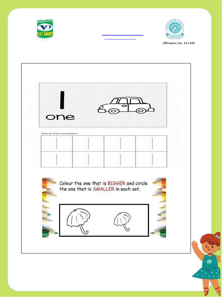 Pre Nursery Math Tracing Assignment | PDF