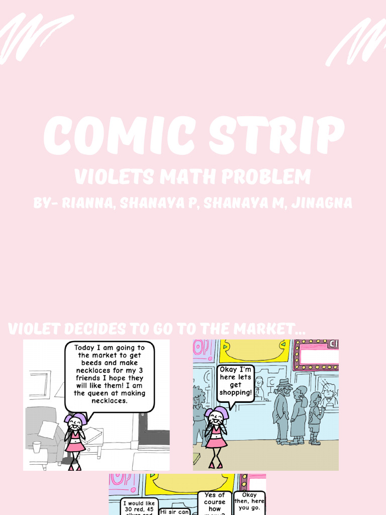 Violet's Math Problem Comic Strip | PDF