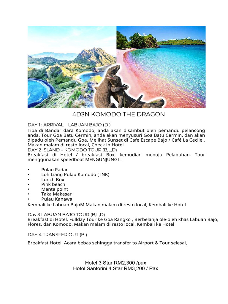 4d3n Labuan Bajo - Komodo Tour - Matta Fair 2025 PDF | PDF