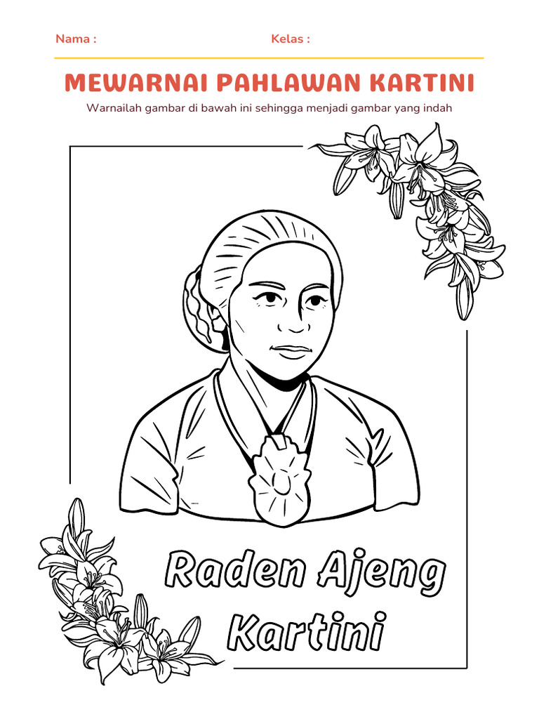 Mewarnai Pahlawan Kartini | PDF
