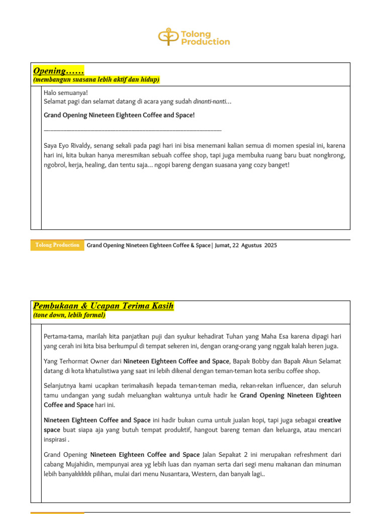 MC Script GO 1918 | PDF