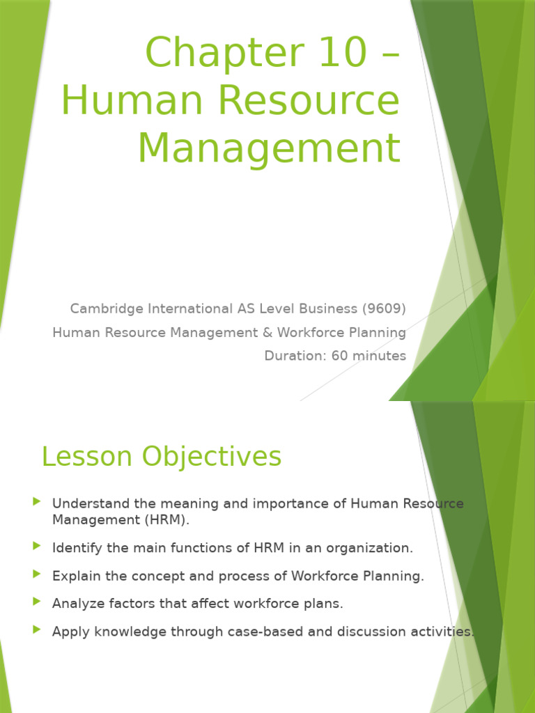 AS Chapter 10 - HRM | PDF | Human Resource Management | Recruitment