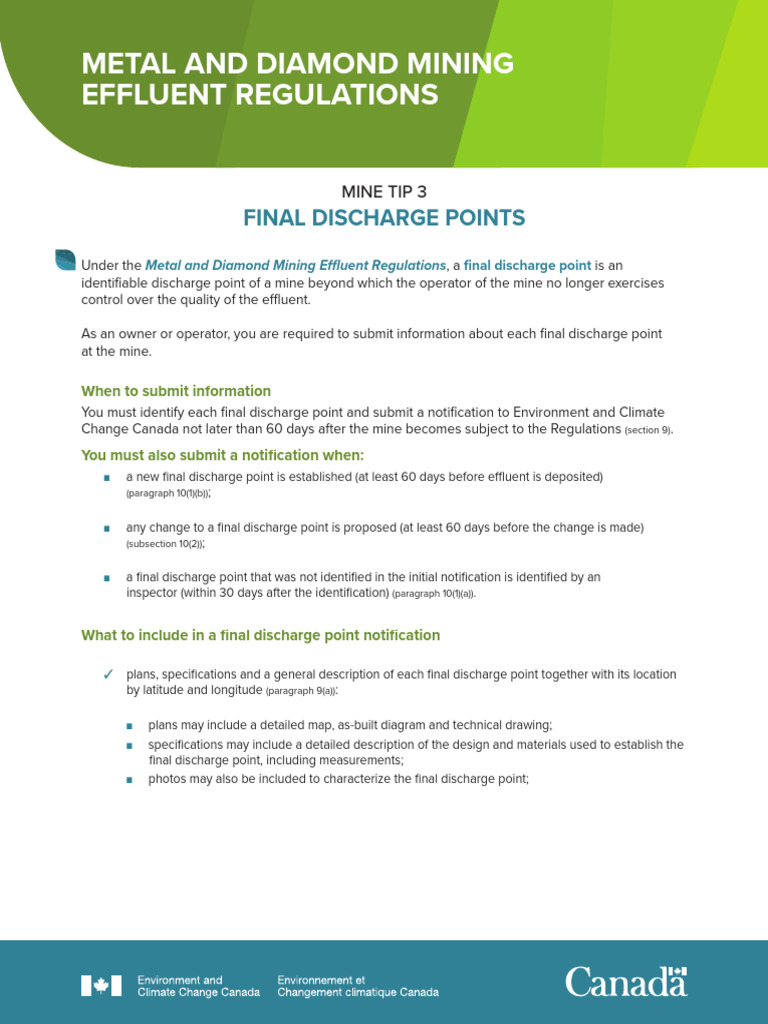 Discharge Point Eng | PDF | Mining