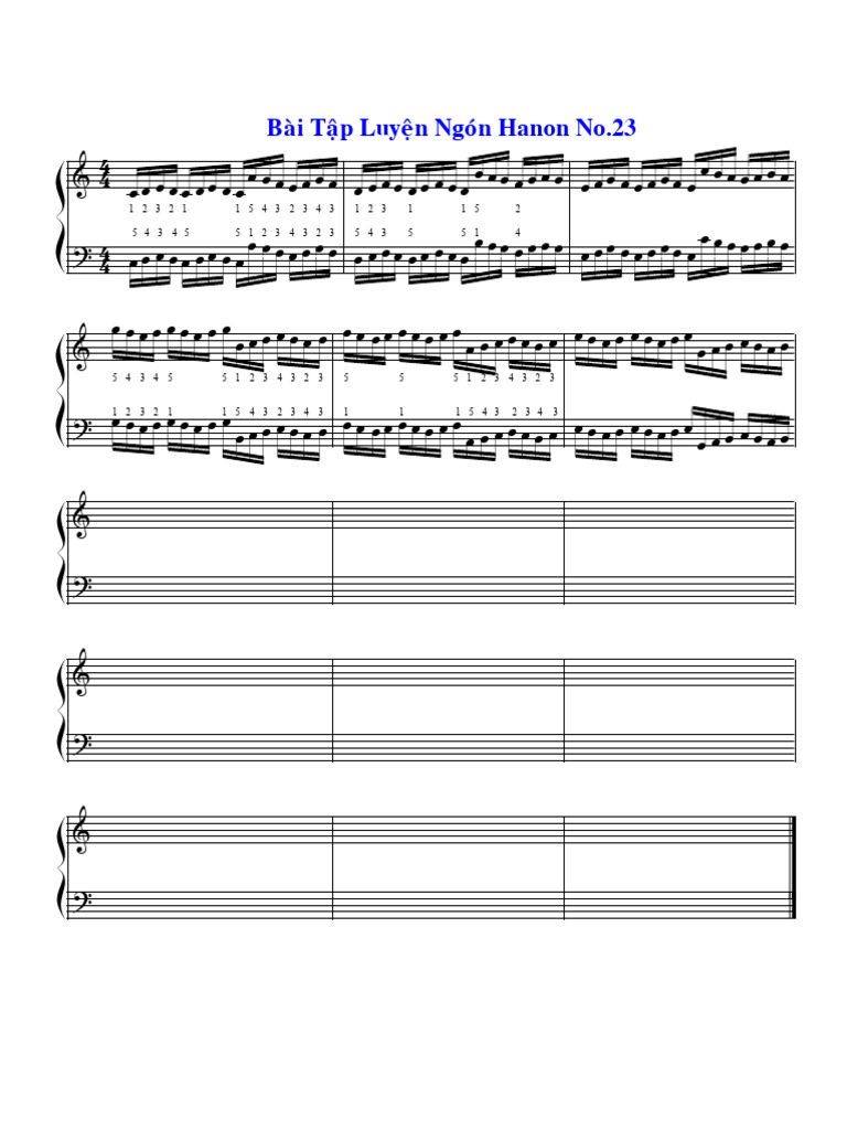Hanon No 23 | PDF