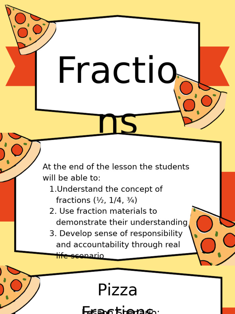 Colourful Pizza Fractions Presentation | PDF | Cognitive Science ...