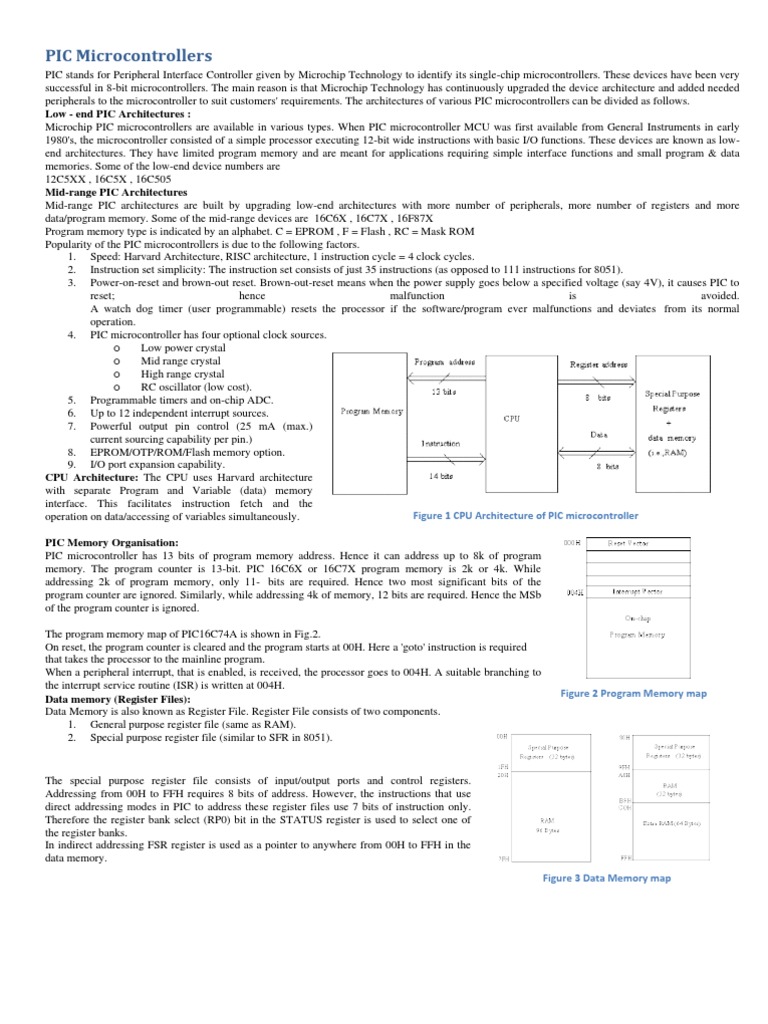 Pic Micro Controllers | PDF | Microcontroller | Random Access Memory