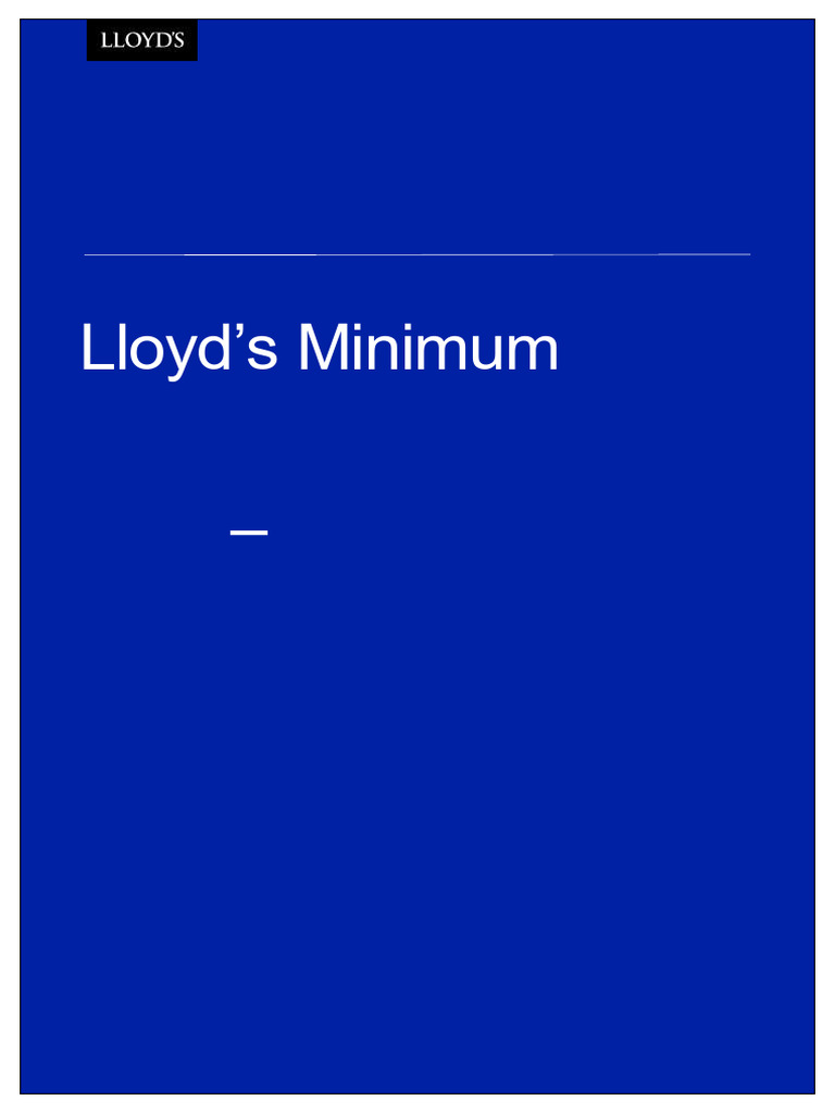 Lloyd's MS2: Underwriting Standards Guide | PDF | Underwriting | Insurance