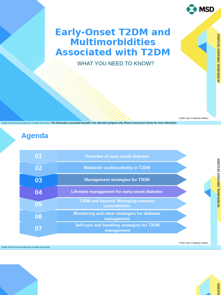 Early-Onset T2DM and Multimorbidities Associated With T2DM WHAT YOU ...