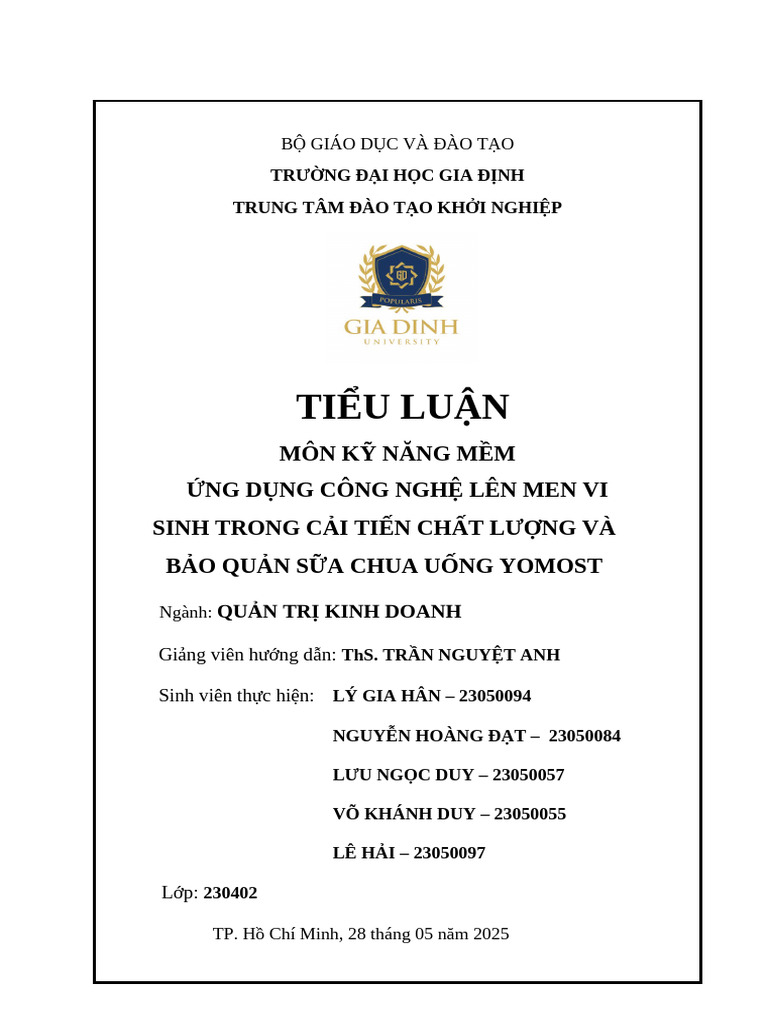 230402 - NHÓM 6 - Ứng dụng công nghệ lên men vi sinh trong cải tiến ...