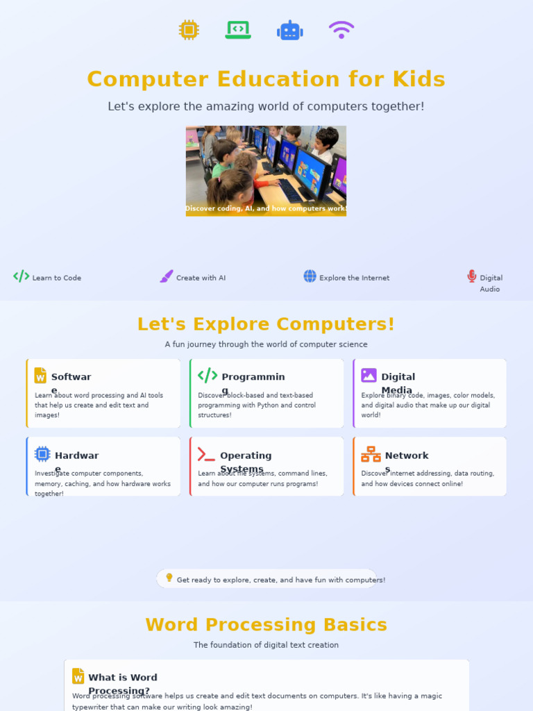 Computer Education for Kids: Fun Learning | PDF | Computer Data Storage ...