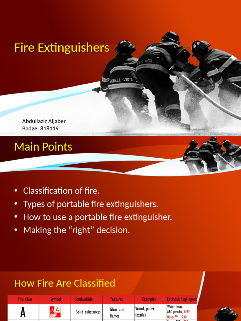 Fire Extinguisher Presentation | PDF