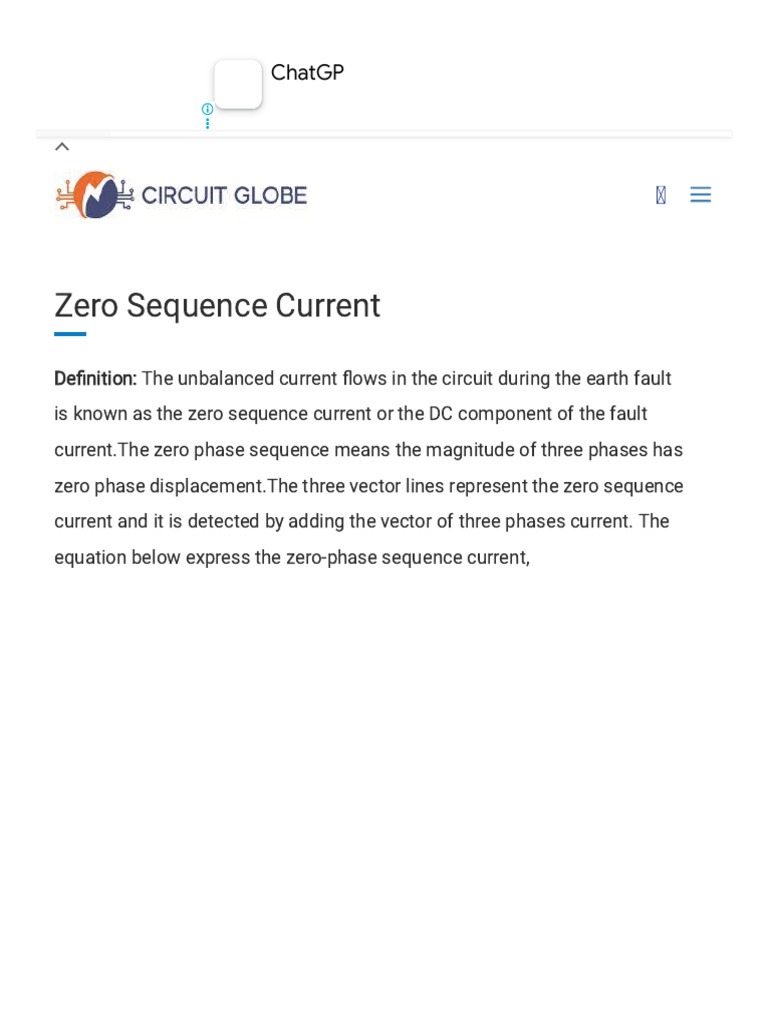 Understanding Zero Sequence Current | PDF | Electrical Engineering ...