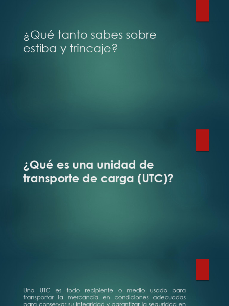 Qué Tanto Sabes Sobre Estiba y Trincaje | PDF | Póliza de seguros | Seguro
