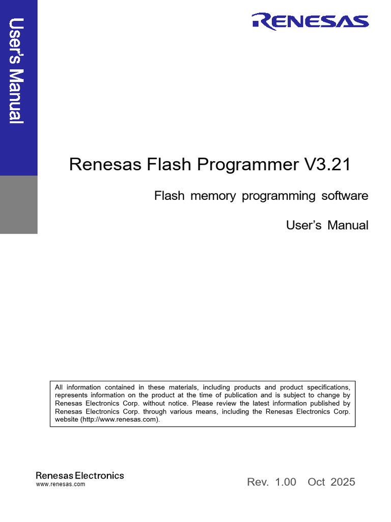 Renesas Flash Programmer | PDF | Microcontroller | Electrostatic Discharge