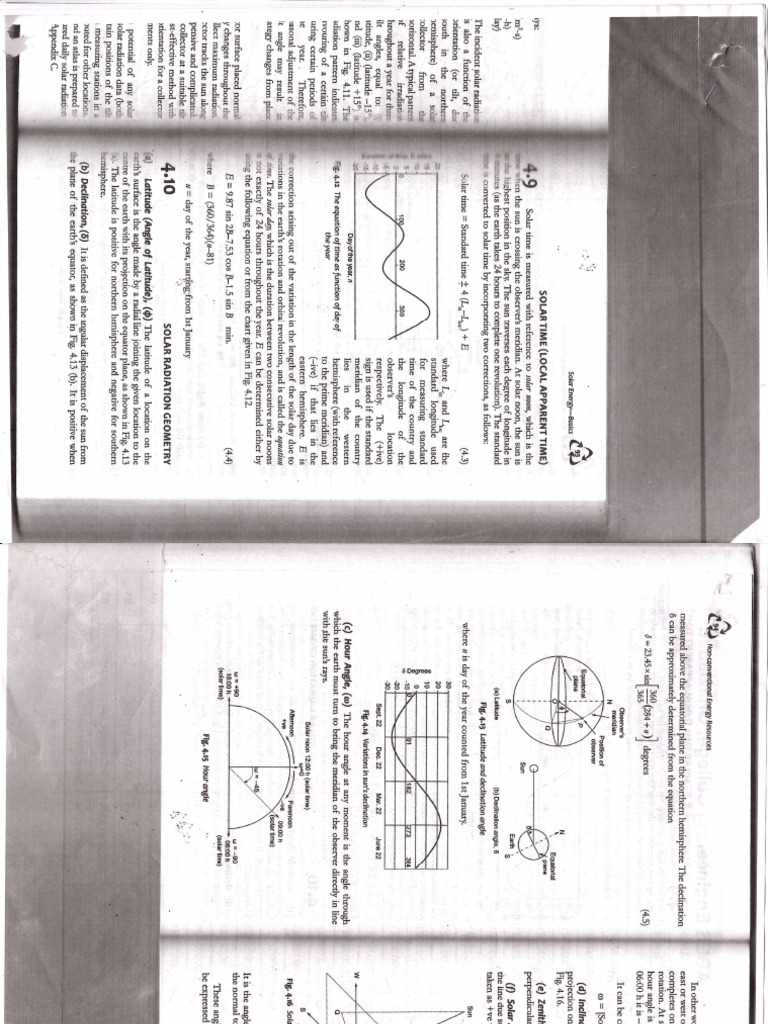 Solar Time and Solar Radiation Geometry | PDF
