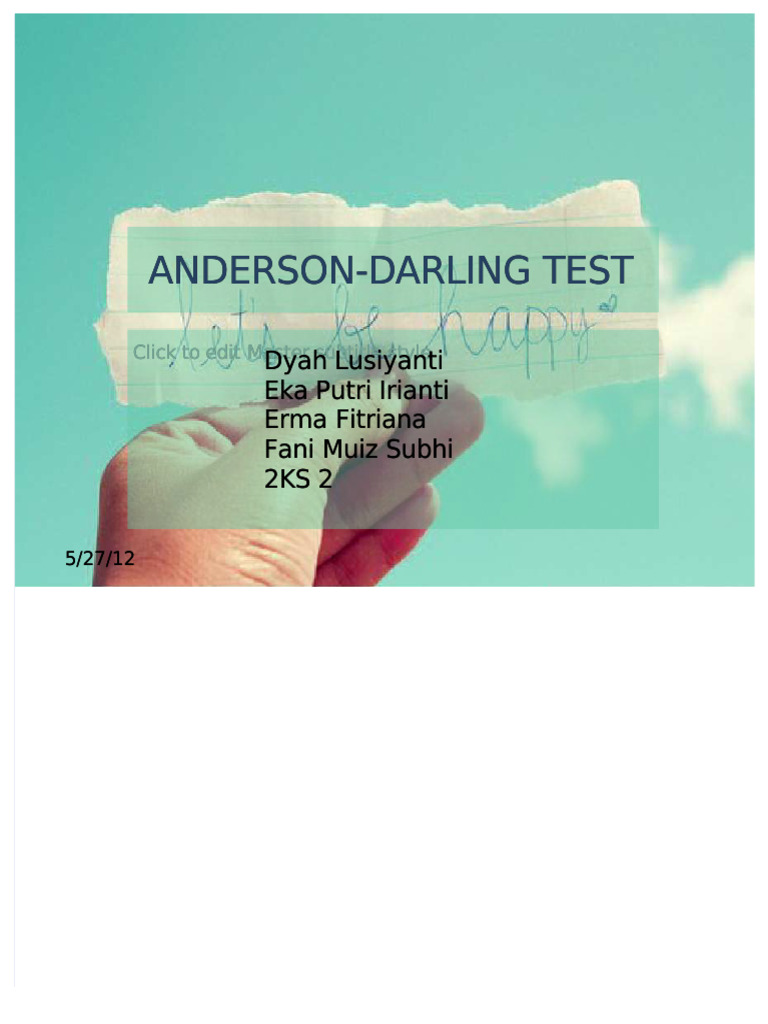 PDF Anderson Darling Test Compress | PDF