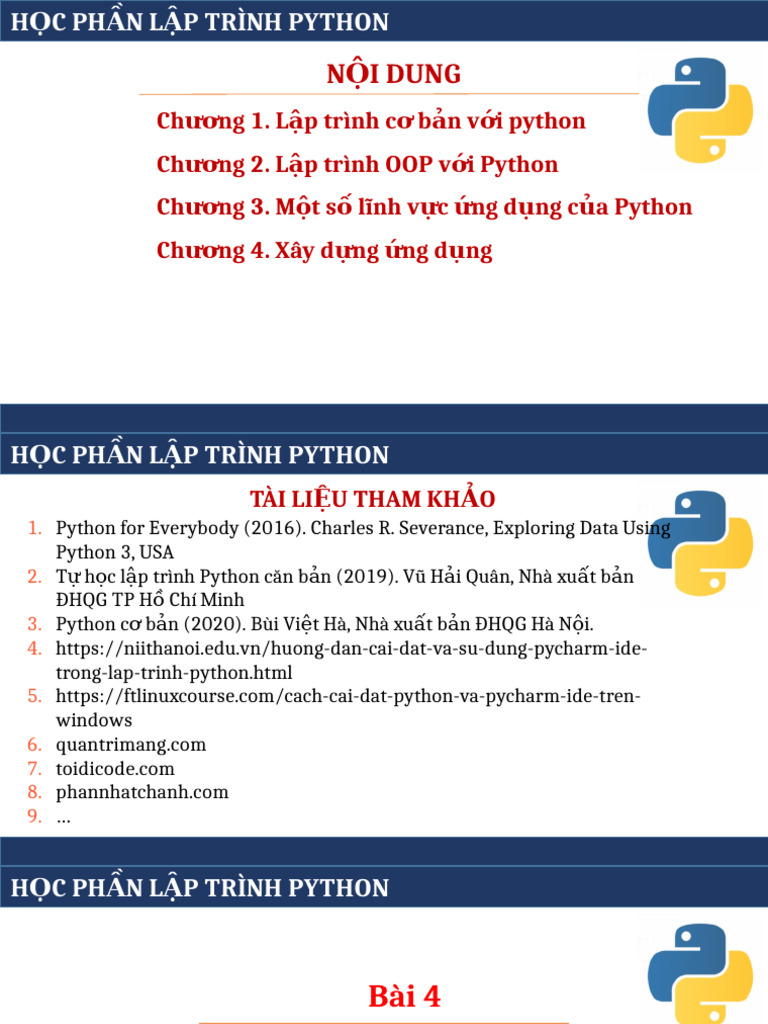 Slide Python 2025 Chuong2 | PDF