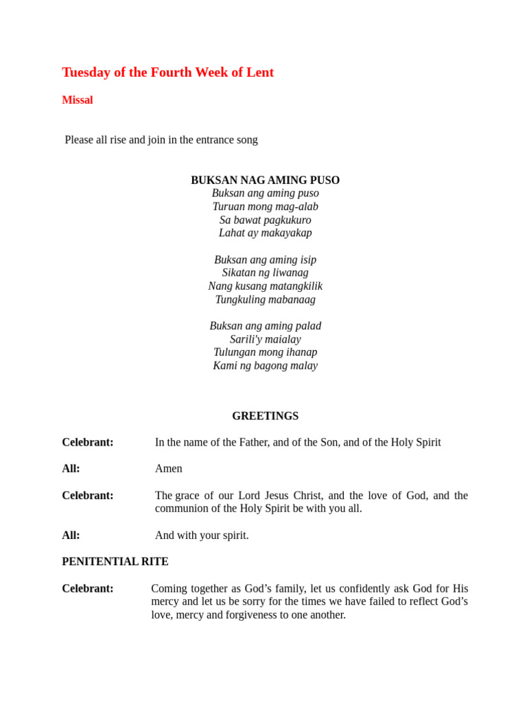 Eucharistic-Celebration For Admin | PDF | Eucharist | Jesus