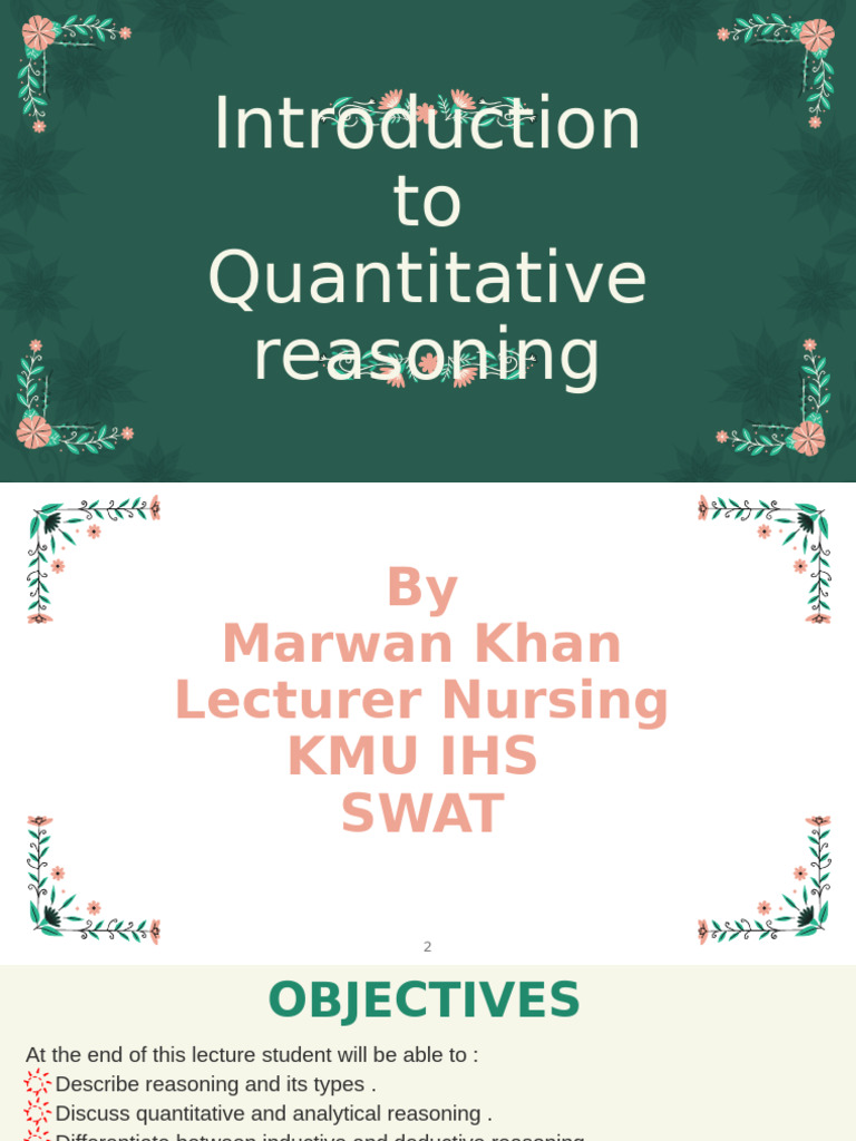 Unit 1. Introduction To Quantitative Reasoning | PDF | Reason | Mathematics