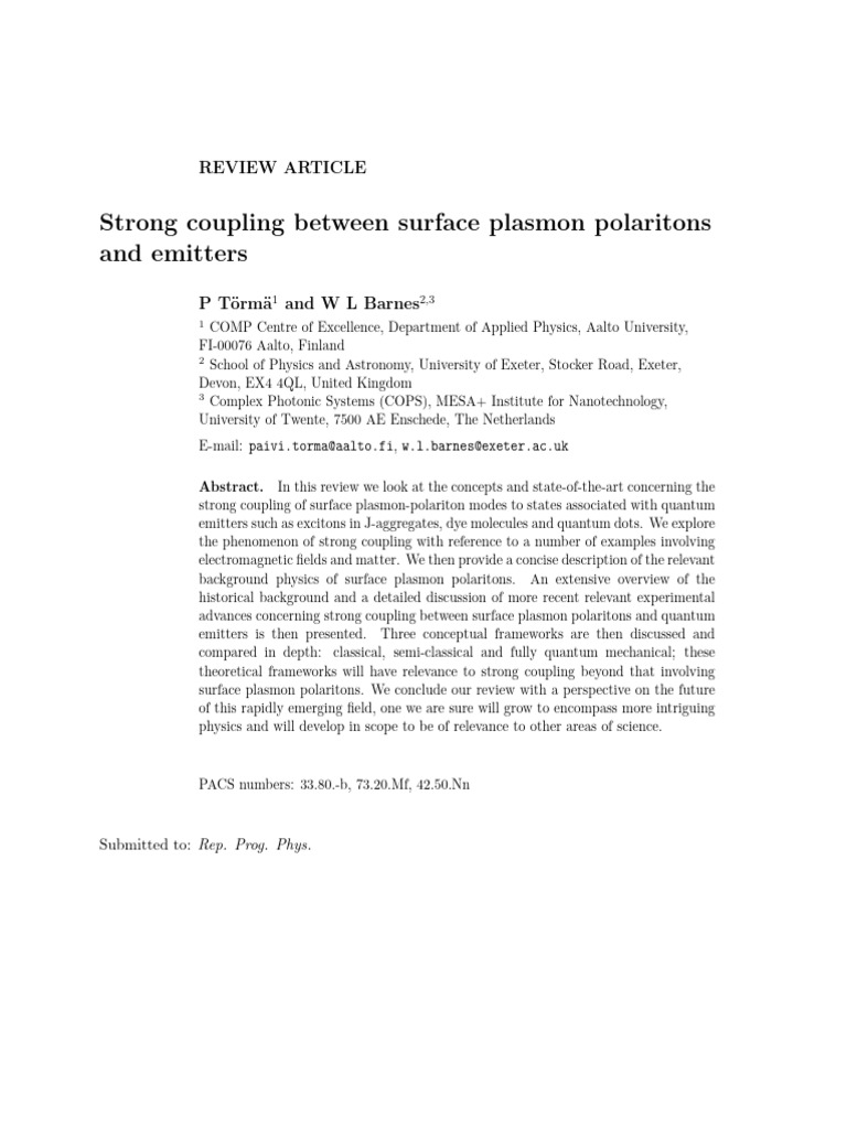 1405.1661v1 | PDF | Plasmon | Dispersion (Optics)