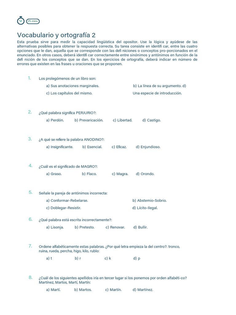 Ejercicios de Vocabulario y Ortografía | PDF | Aprendizaje | Codificaciones