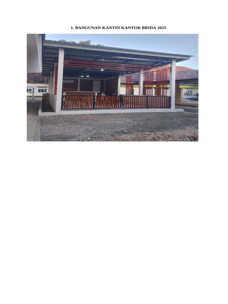 Bangunan Kantin Dan Ac Brida 2025 | PDF