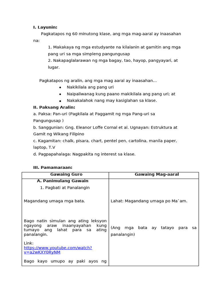 Lesson Plan Flt | PDF