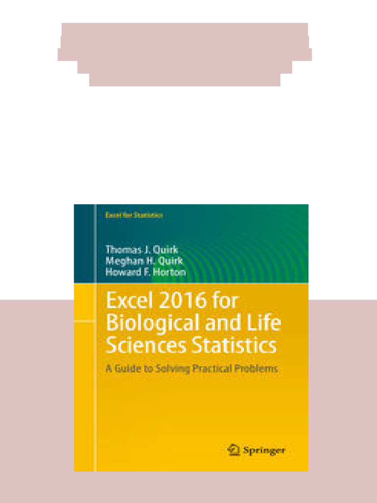 (Ebook) Excel 2016 for Biological and Life Sciences Statistics: A Guide ...