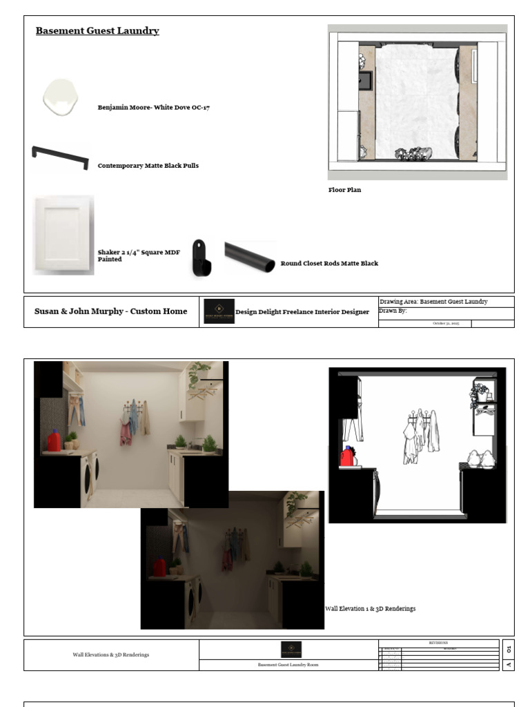 Layout Plan- Basement Guest Laundry Room | PDF | Basement | Building ...