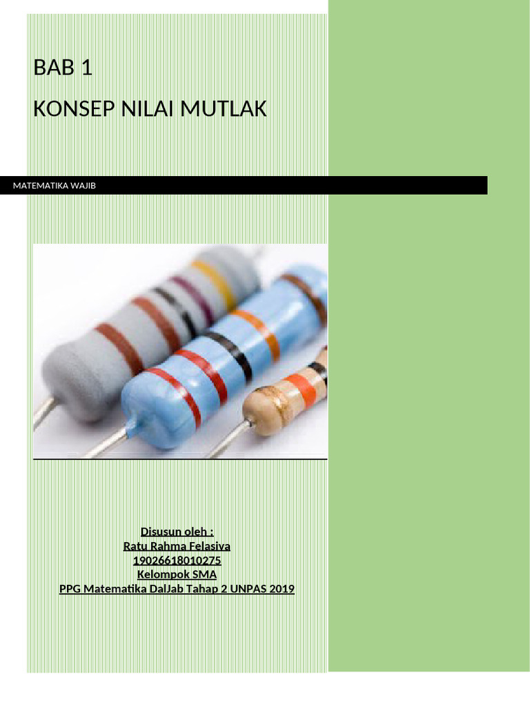Bahan Ajar Konsep Nilai Mutlak | PDF