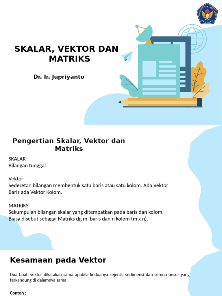 Skalar, Matriks Dan Vektor | PDF