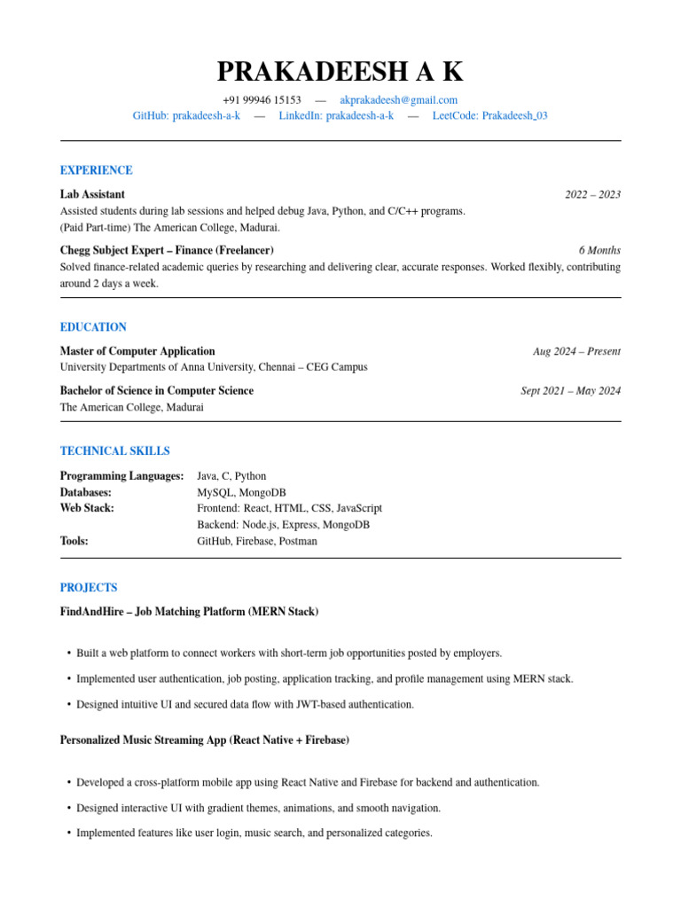 Github: Prakadeesh-A-K Linkedin: Prakadeesh-A-K Leetcode: Prakadeesh 03 ...