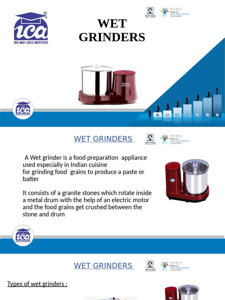 Types and Maintenance of Wet Grinders | PDF | Mill (Grinding) | Power ...