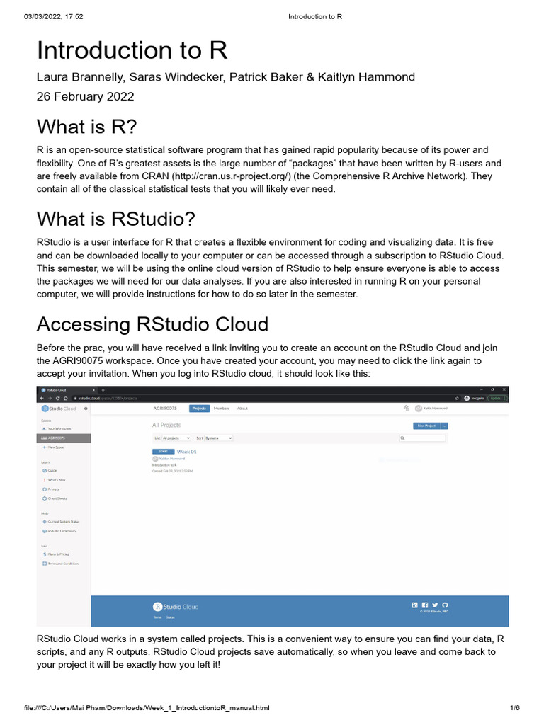 Introduction_to_R.pdf | PDF | Trigonometric Functions | Logarithm