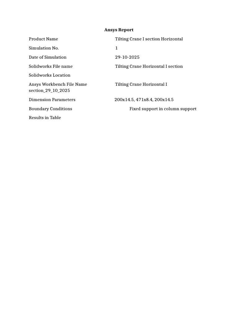Ansys Report Format | PDF