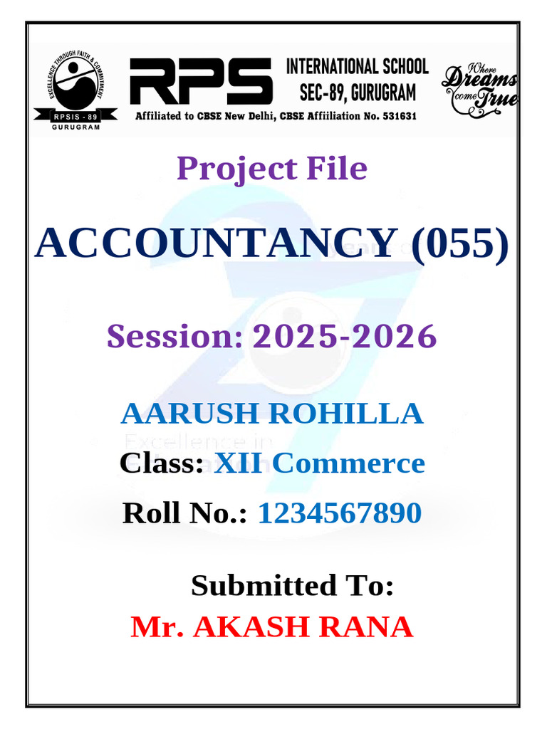 Project File - Cover Page | PDF