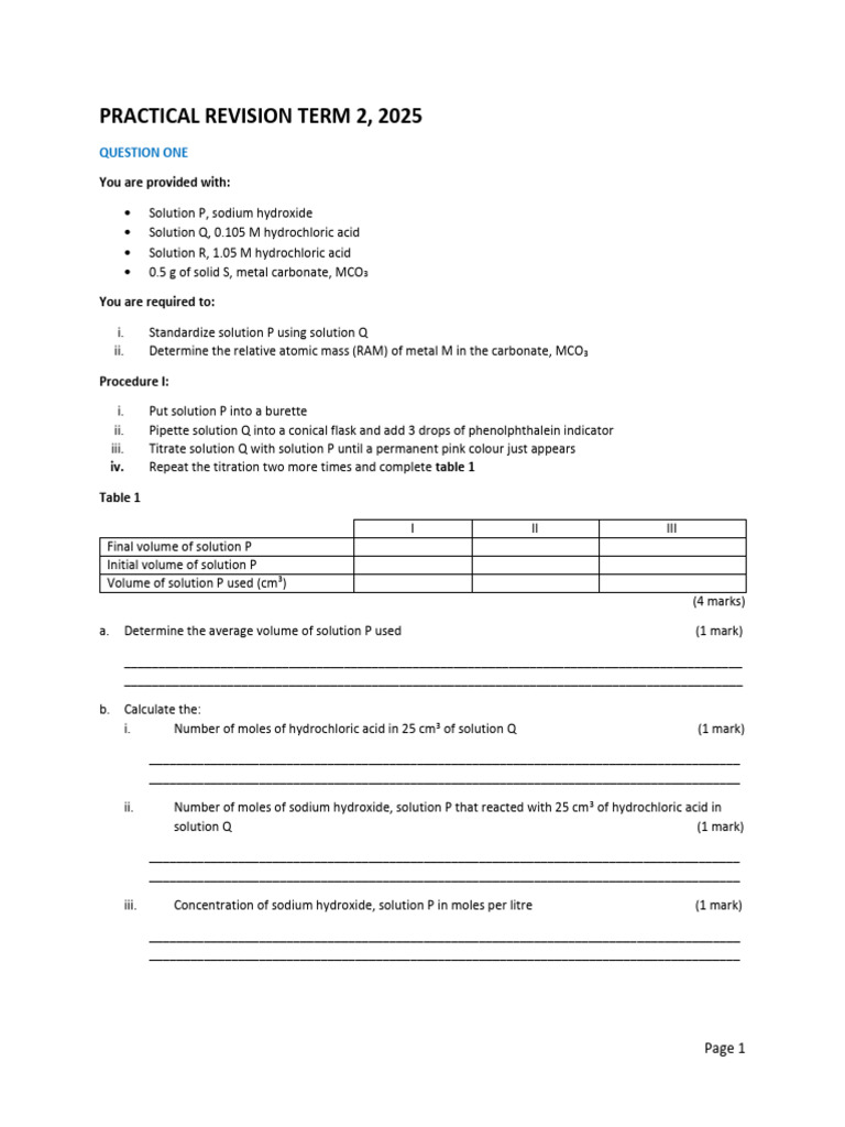 Final | PDF | Titration | Chemistry