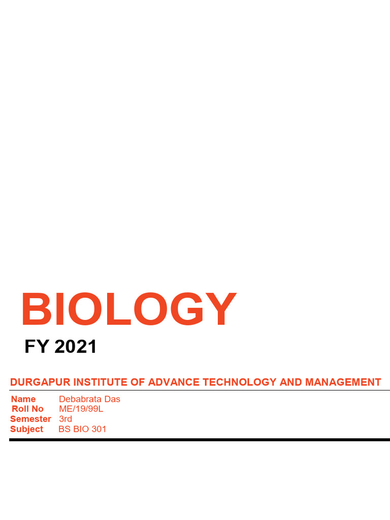 BS BIO 301 | PDF