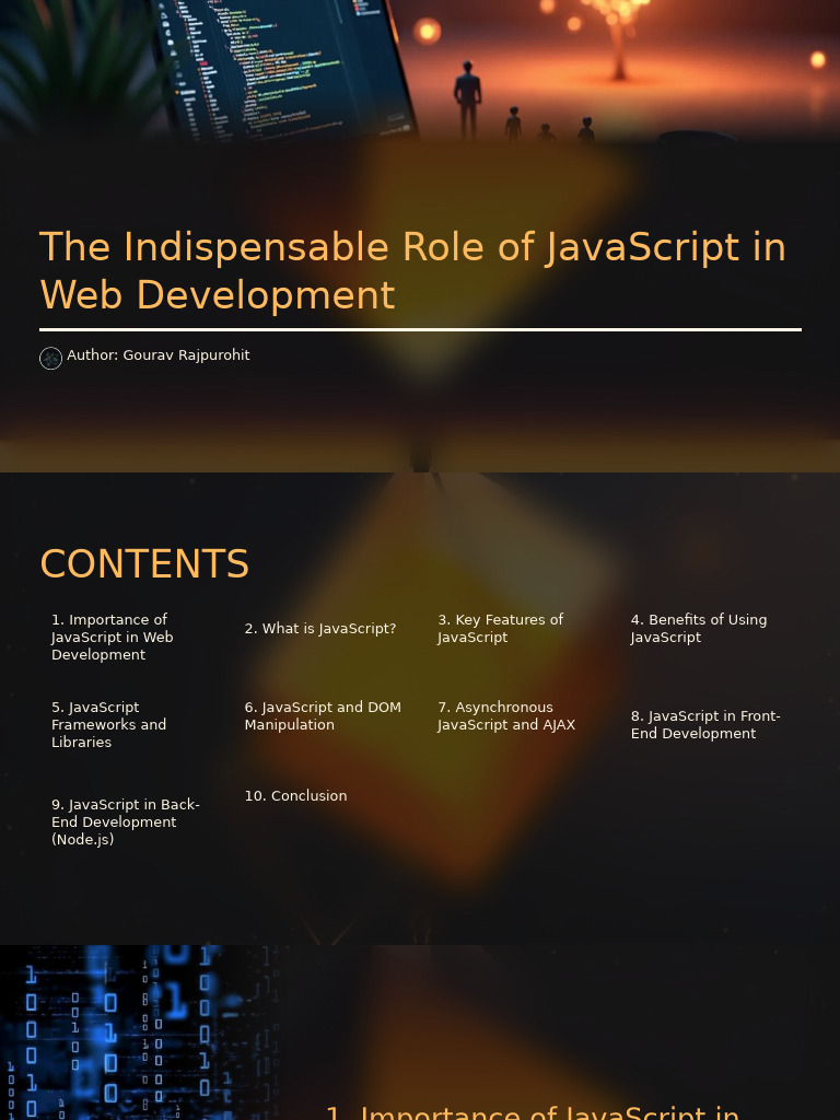 The Indispensable Role of Jav... | PDF | Java Script | Ajax (Programming)