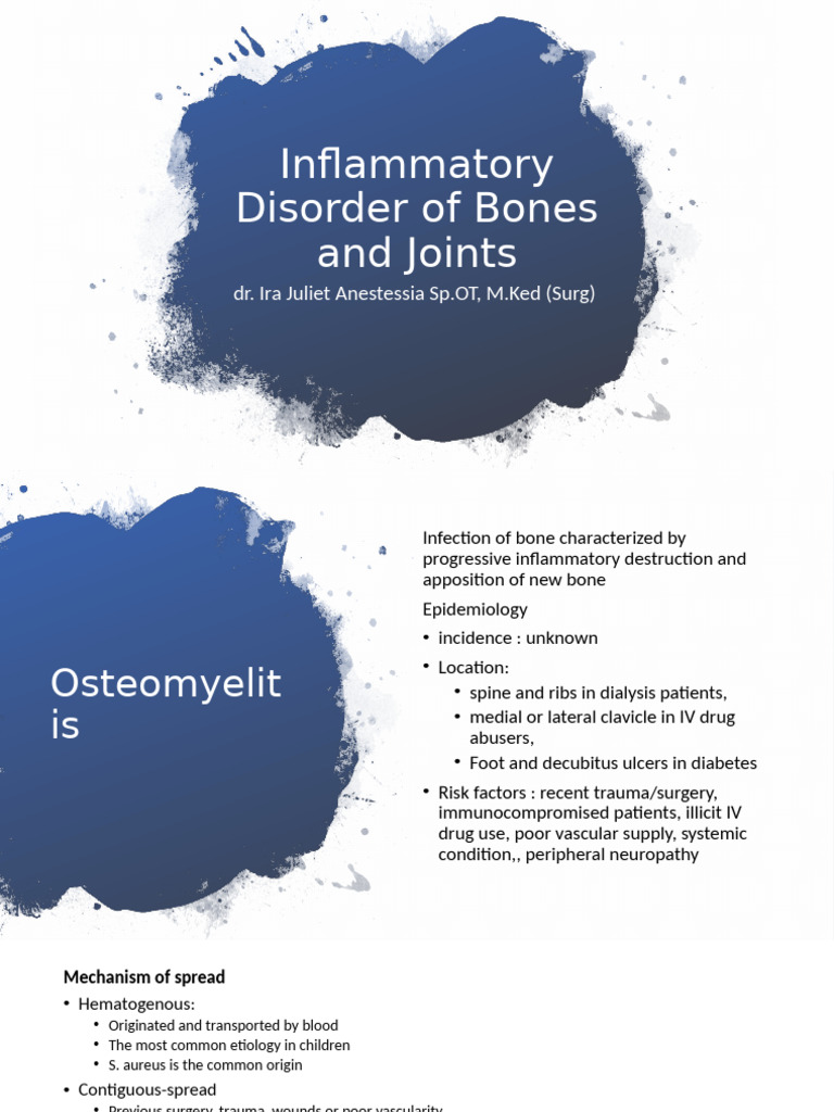 Osteomyelitis and Septic Arthritis Overview | PDF | Arthritis ...