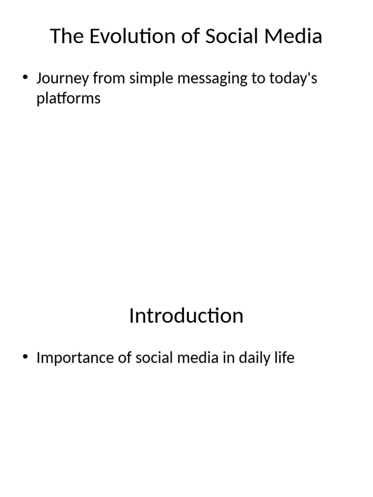 Social Media Evolution Ppt Pdf
