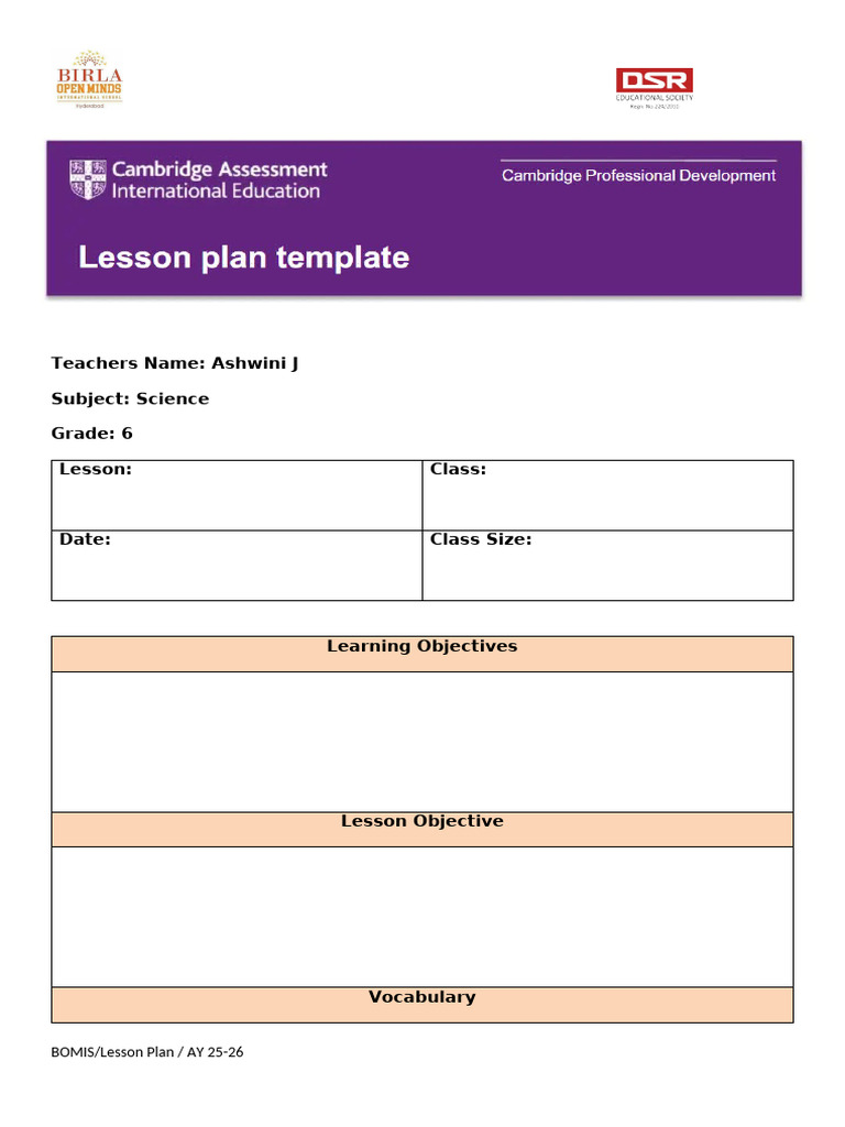 Grade6 WaterCycle LessonPlan | PDF