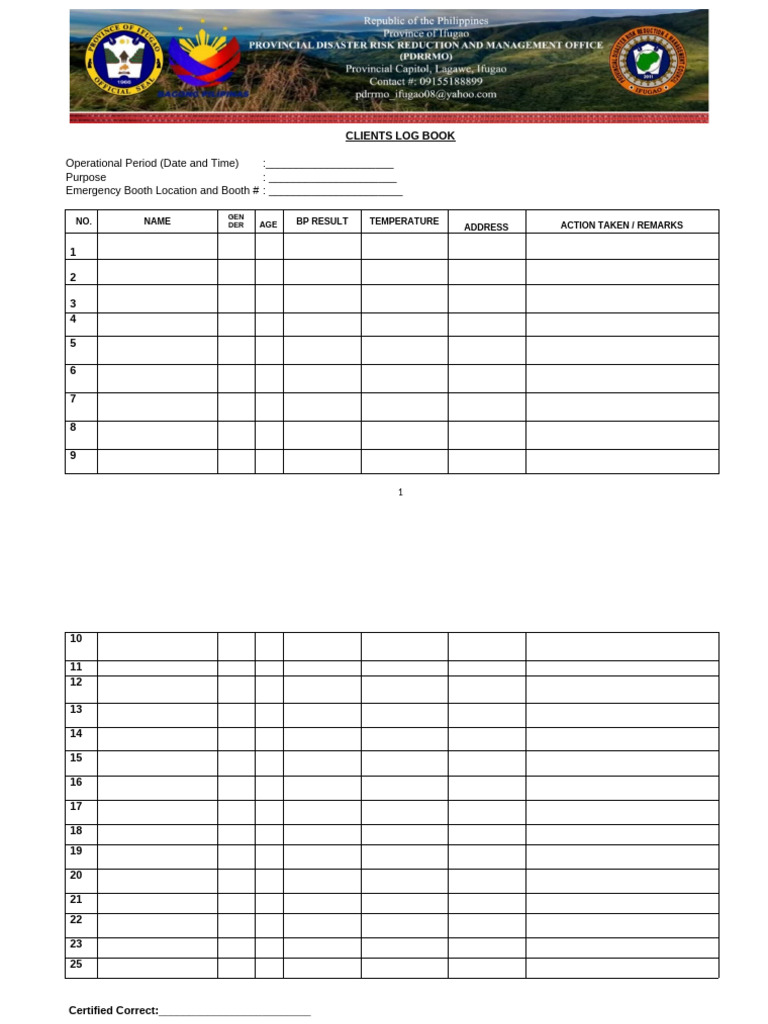Client Attendance Sheet | PDF