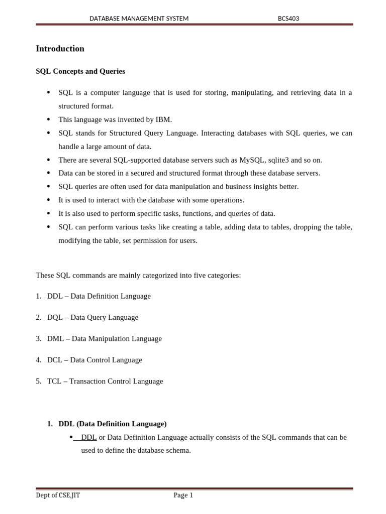DBMS Lab Manual | PDF | Computer Programming | Information Retrieval