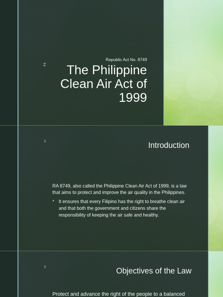Ra 8749 Group 4 Mga Igop | PDF | Clean Air Act (United States) | Air ...