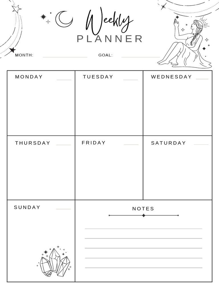 Weekly Schedule Printable Planner A4 Document (1) | PDF