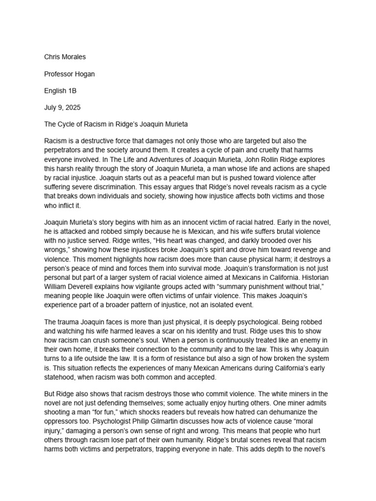 Final Draft Assignment 2 | PDF | Racism | Discrimination & Race Relations
