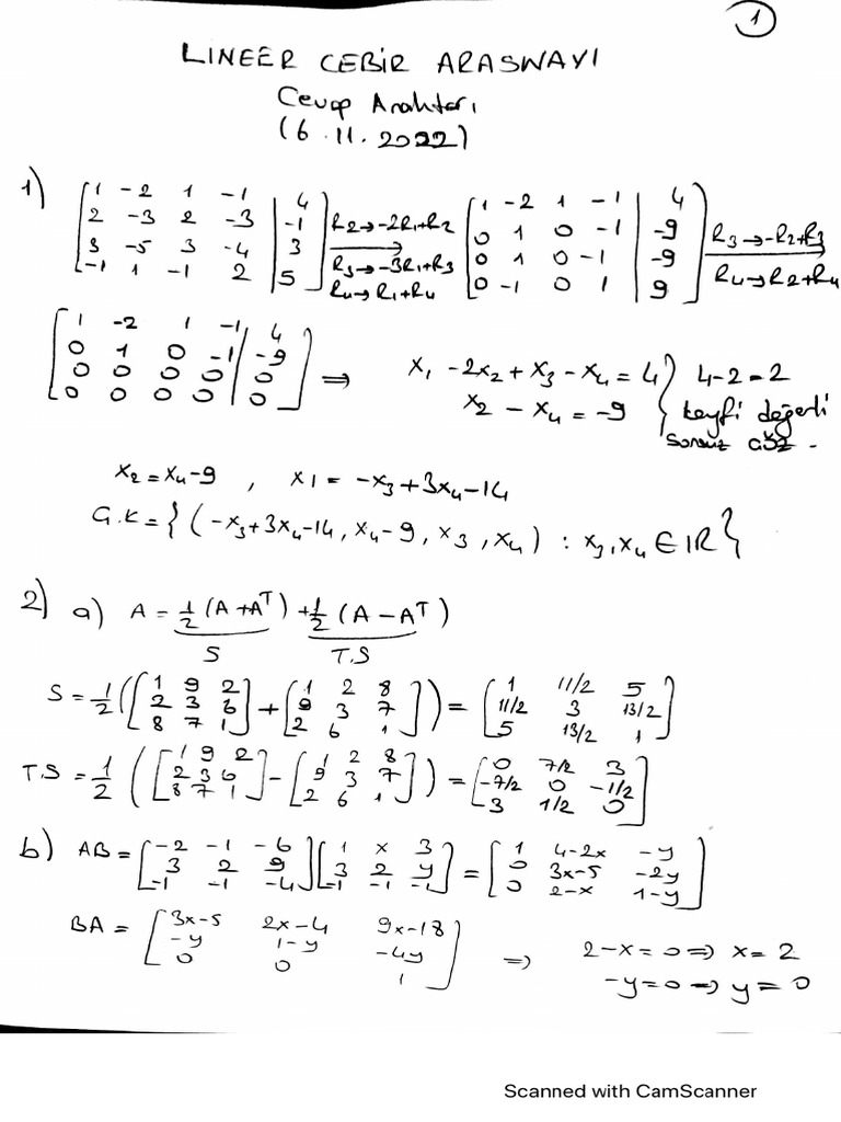2022 Vize Cevap Anahtarları | PDF